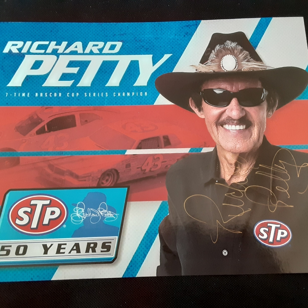 Richard Petty Autograph Signed Photo Stp Nascar Racin… - Gem